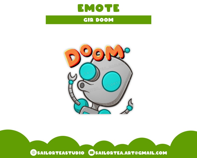 Invader Zim Gir Doom Emote | P2U Twitch Discord Youtube Emotes Pack ...