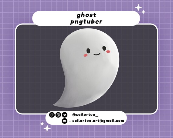 Ghost Pngtuber Premade P2U Overlay Set Screen Cute - Etsy Hong Kong