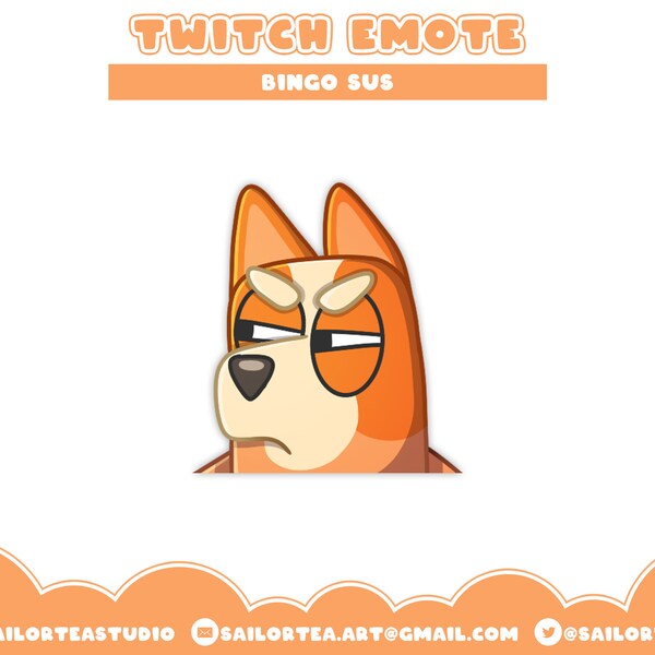 Bluey Emote Twitch - Etsy