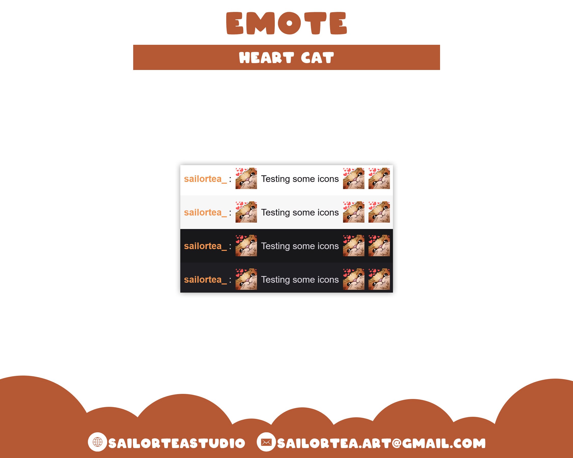 Heart Cat Emote | P2U Premade Pack Package Twitch Discord Youtube Kitty ...
