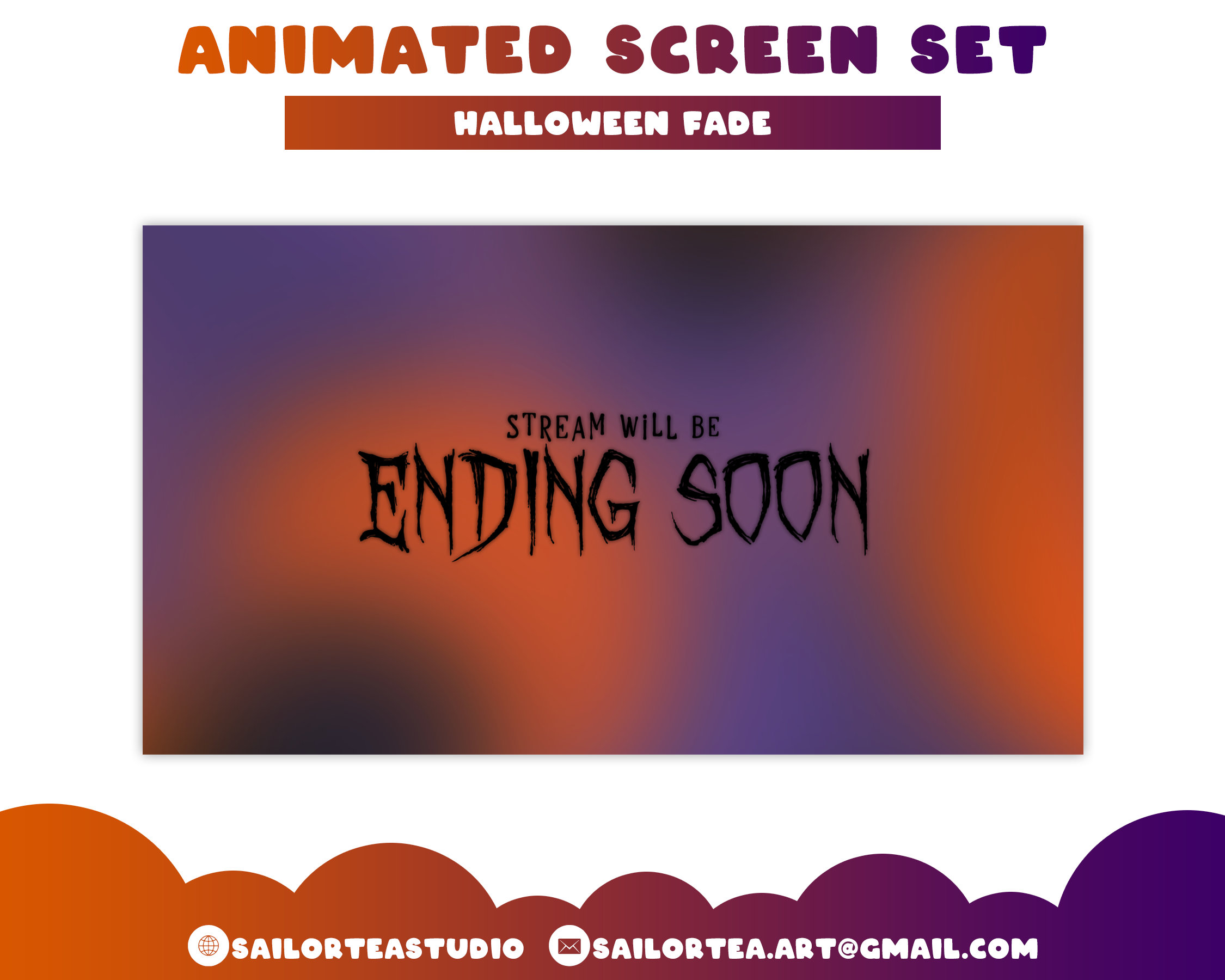 Animated Halloween Fade Screen Set P2U Premade Pack Package - Etsy