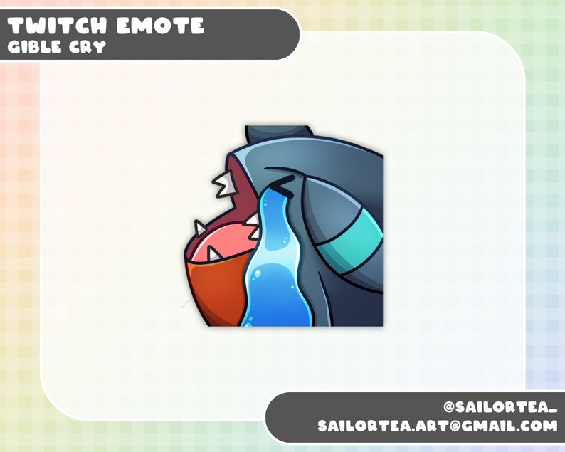 Gible Cry Twitch Emote P2U Overlay Screen Stream Facecam - Etsy