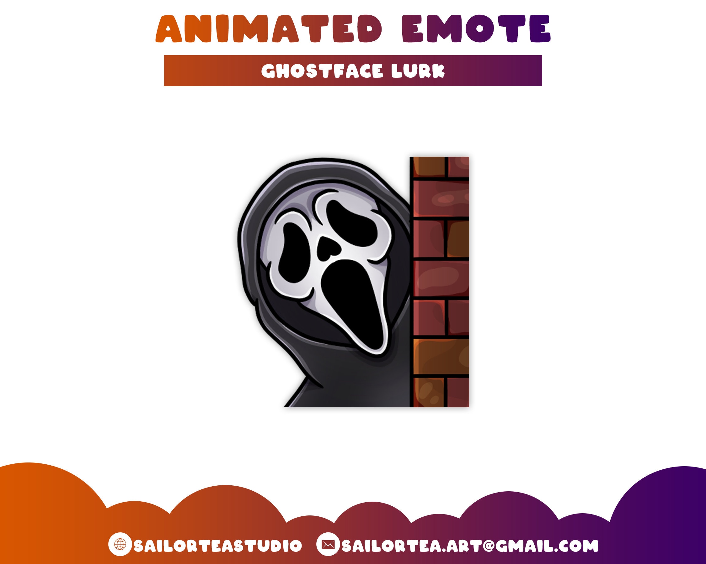 Ghostface Animated Emote P2U Twitch Youtube Discord Pack Package DBD ...