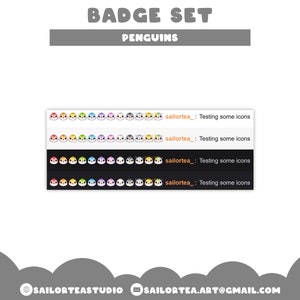 Penguin Badge Set | P2U Premade Twitch Youtube Discord Pack Package ...