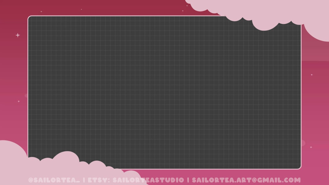 Animated Pink Sky Overlay Set P2U Premade Pack Package Twitch Youtube ...