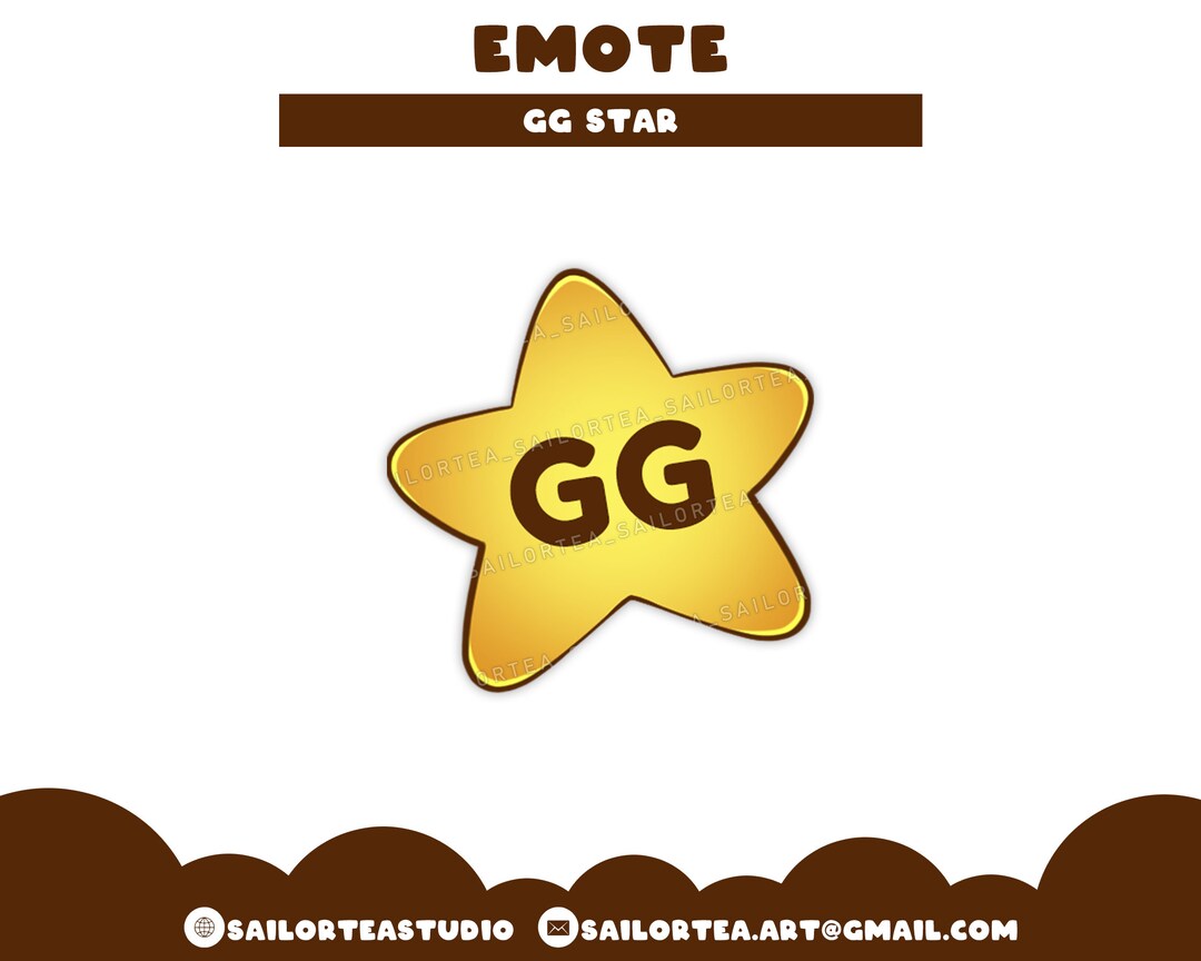 GG Star Emote Set | P2U Twitch Discord Youtube Emotes You Meme Silly - Etsy