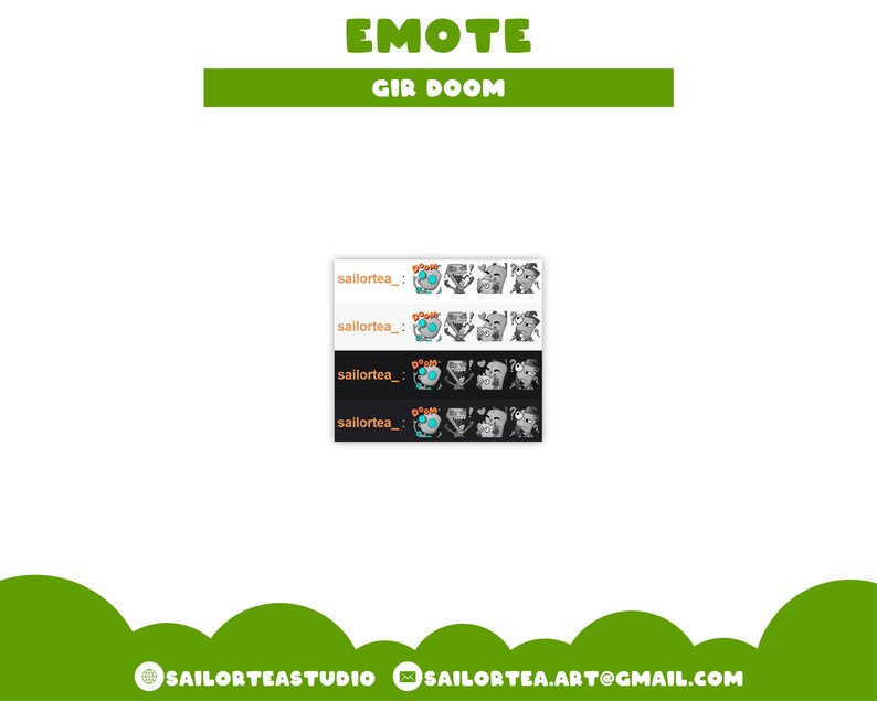 Invader Zim Gir Doom Emote | P2U Twitch Discord Youtube Emotes Pack ...