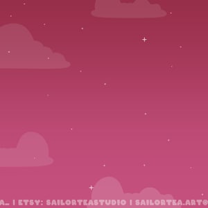 Animated Pink Sky Overlay Set | P2U Premade Pack Package Twitch Youtube ...
