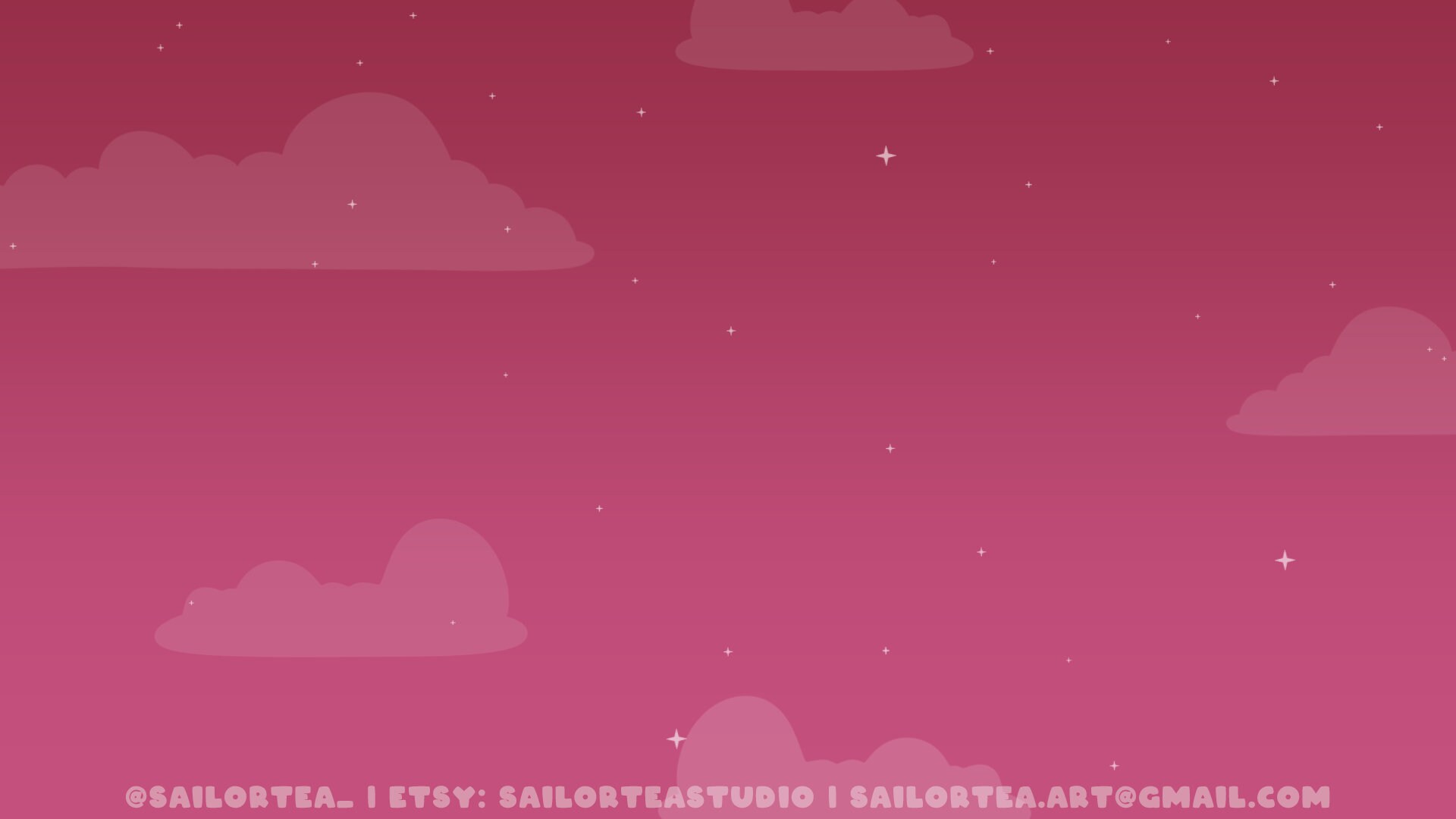 Animated Pink Sky Overlay Set P2U Premade Pack Package Twitch Youtube ...