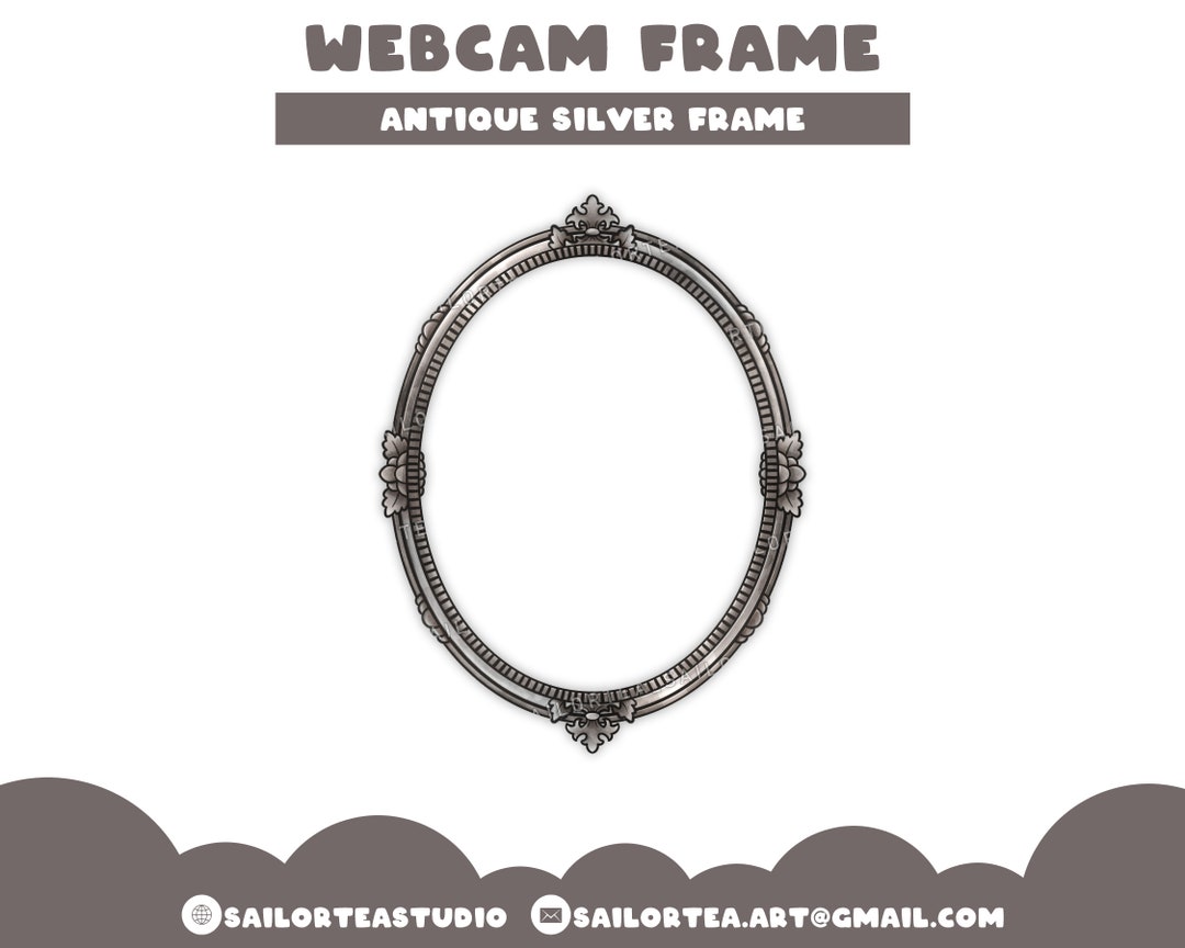 Antique Silver Webcam Frame | P2U Twitch Youtube Stream Streaming ...