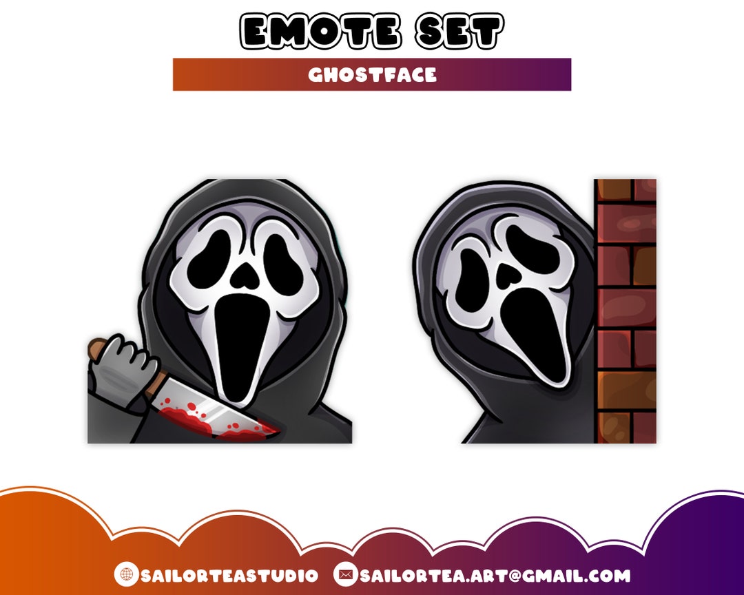 Ghostface Emote Set P2U Twitch Youtube Discord Pack Package - Etsy Canada
