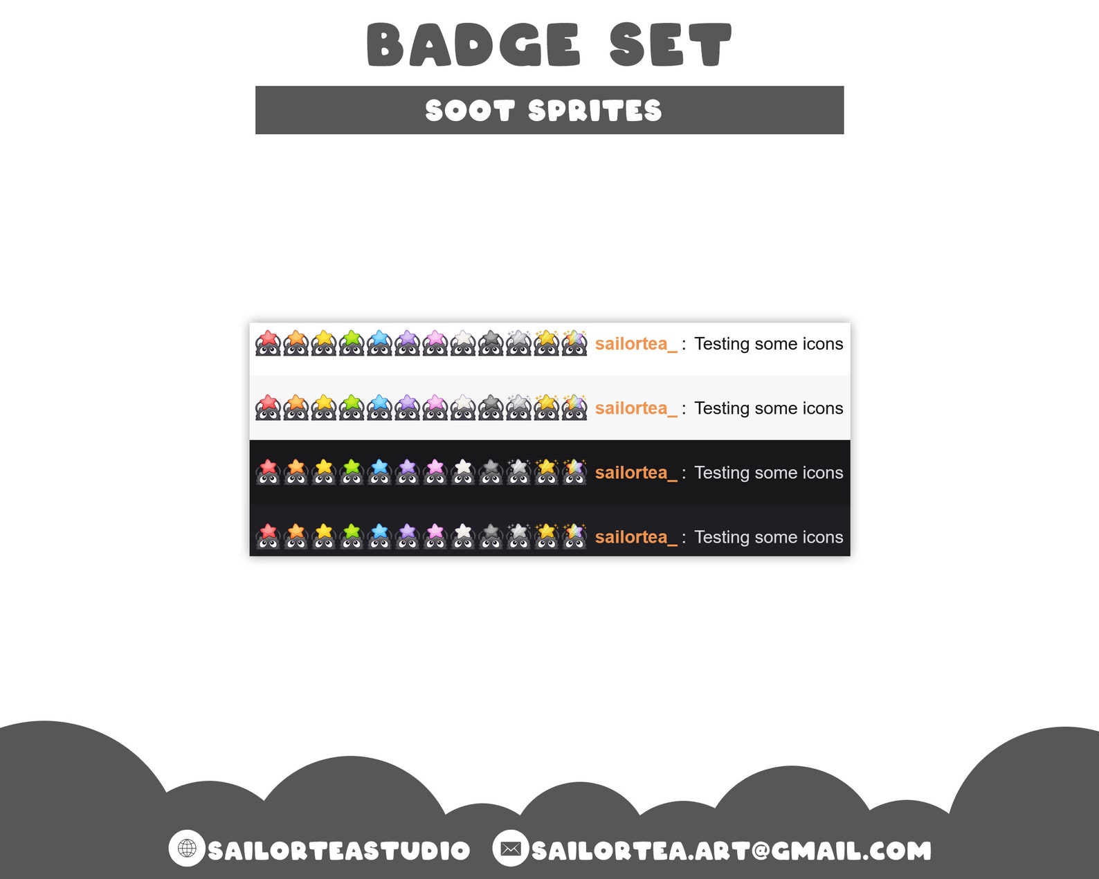 Soot Sprites Badge Set | P2U Twitch Youtube Discord Pack Package Totoro ...