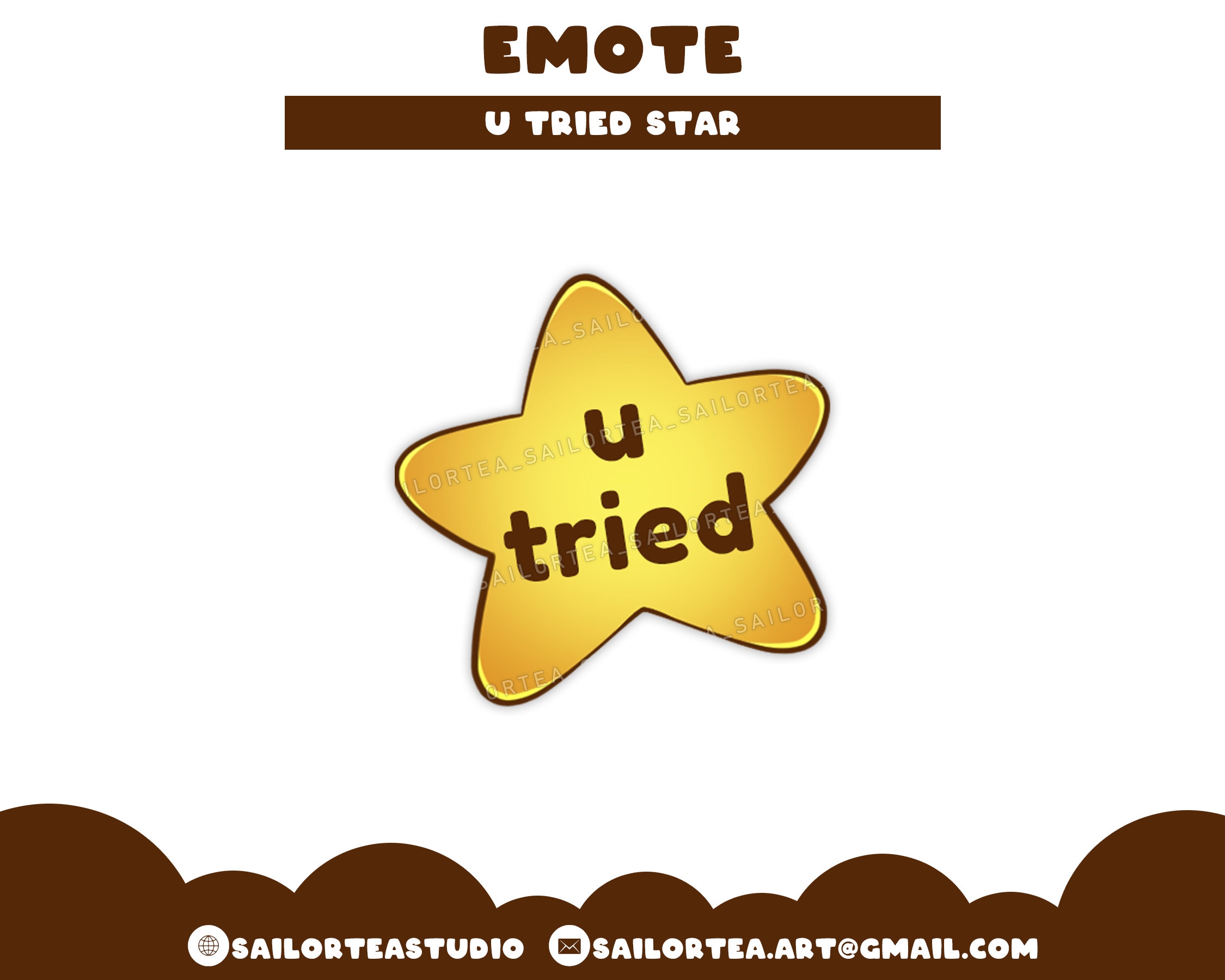 U Tried Star Emote Set | P2U Twitch Discord Youtube Emotes You Meme ...