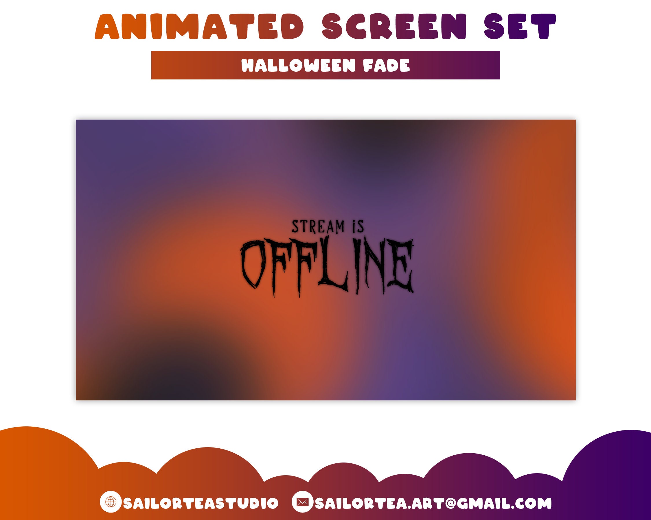 Animated Halloween Fade Screen Set P2U Premade Pack Package - Etsy