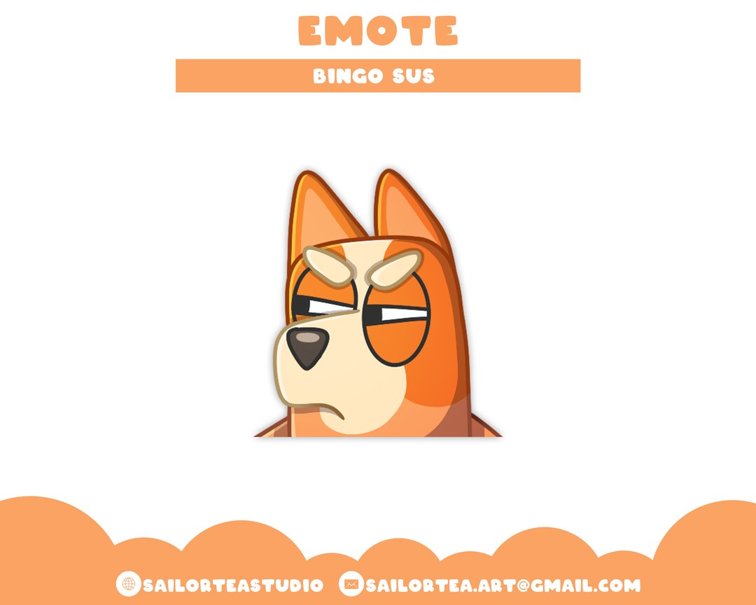 Bingo Sus Twitch Emote P2U Overlay, Screen, Stream, Facecam, Border ...