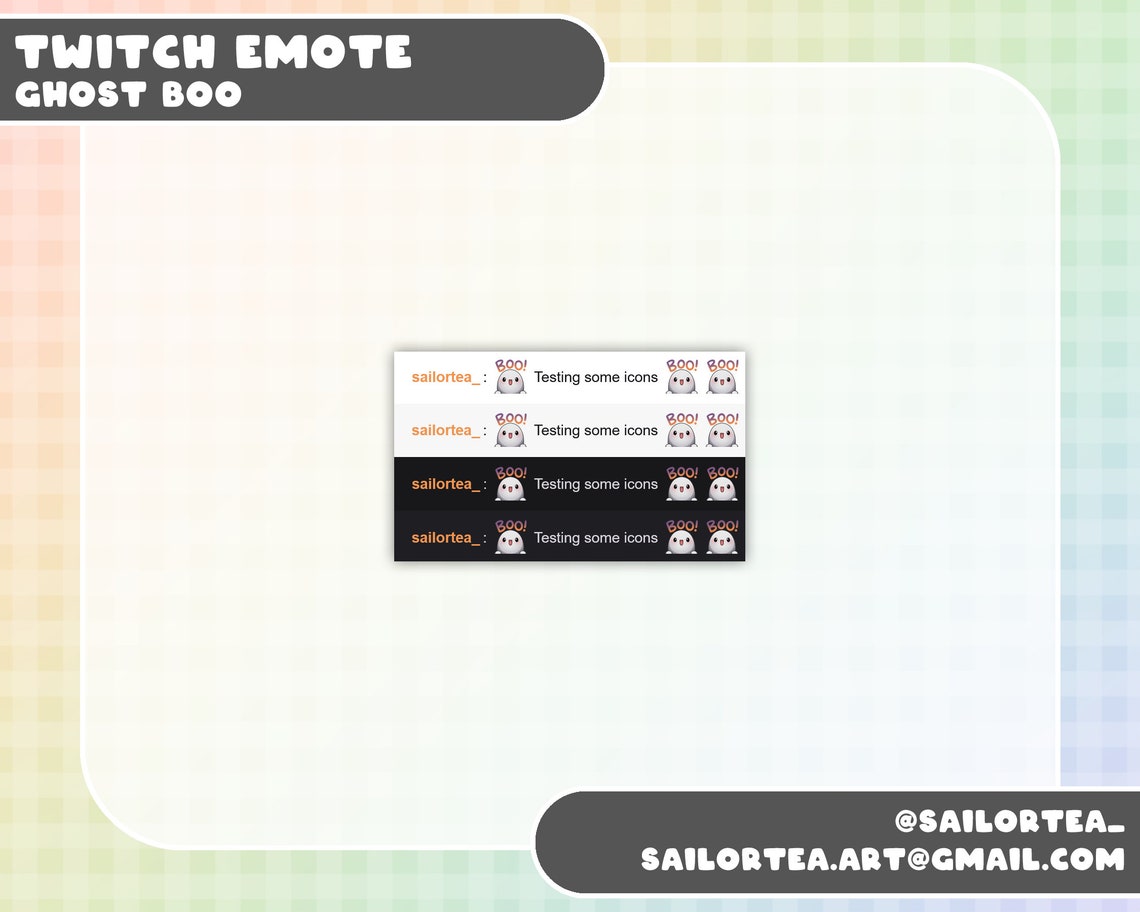 Animated & Static Ghost Boo Emote P2U Stream Youtube - Etsy