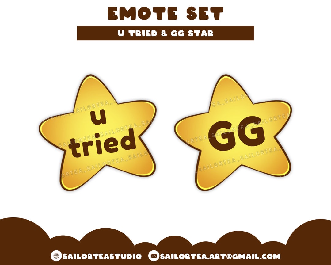 Star Emote Set | P2U Twitch Discord Youtube Emotes GG U Tried You Meme ...