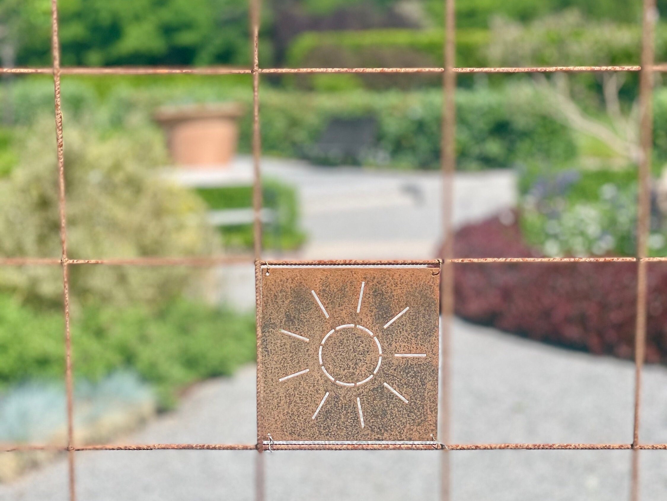 Corten Steel Sign for Reinforcement Mesh Winter Sun - Etsy