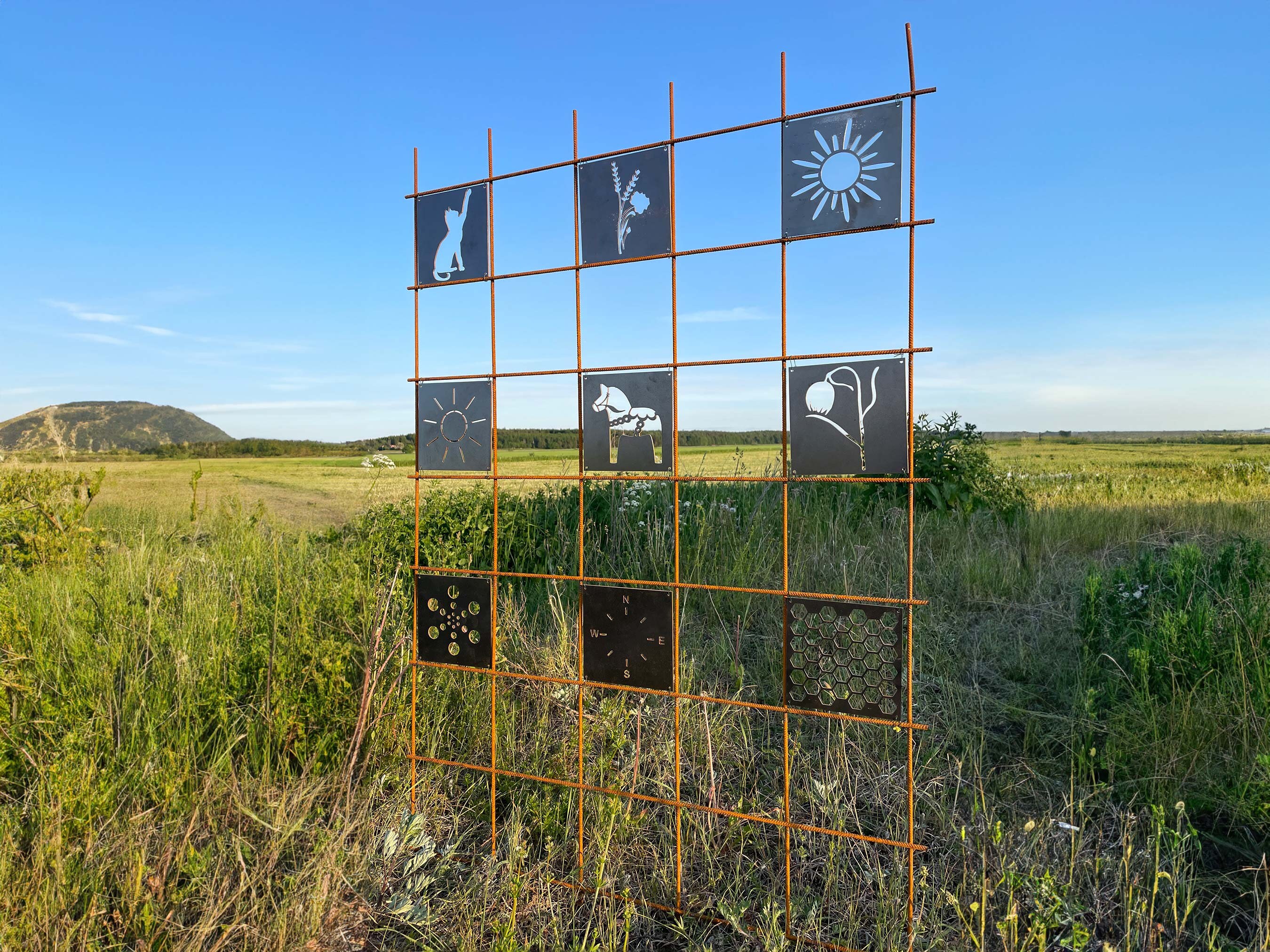 Corten Steel Sign for Reinforcement Mesh Winter Sun - Etsy
