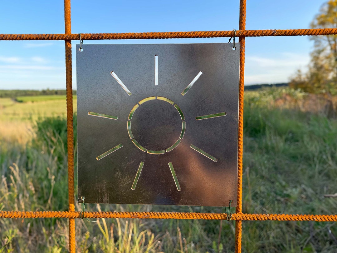 Corten Steel Sign for Reinforcement Mesh Winter Sun - Etsy