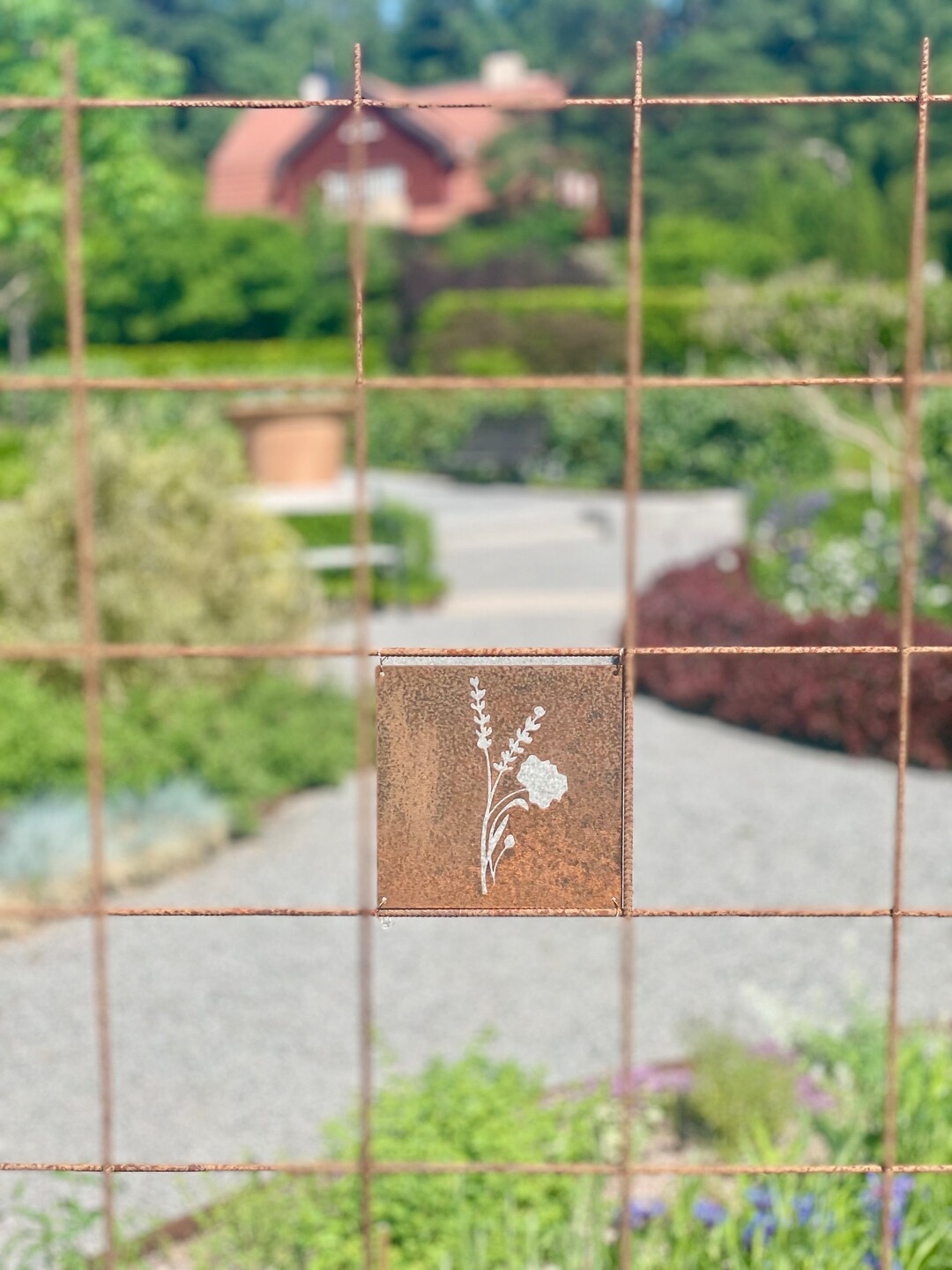 Corten Steel Sign for Reinforcement Mesh - Herb - Etsy
