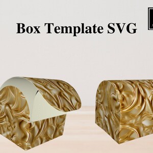 Curved Top Gift Box Template SVG, DIY Box Design, Customizable Gift Box ...