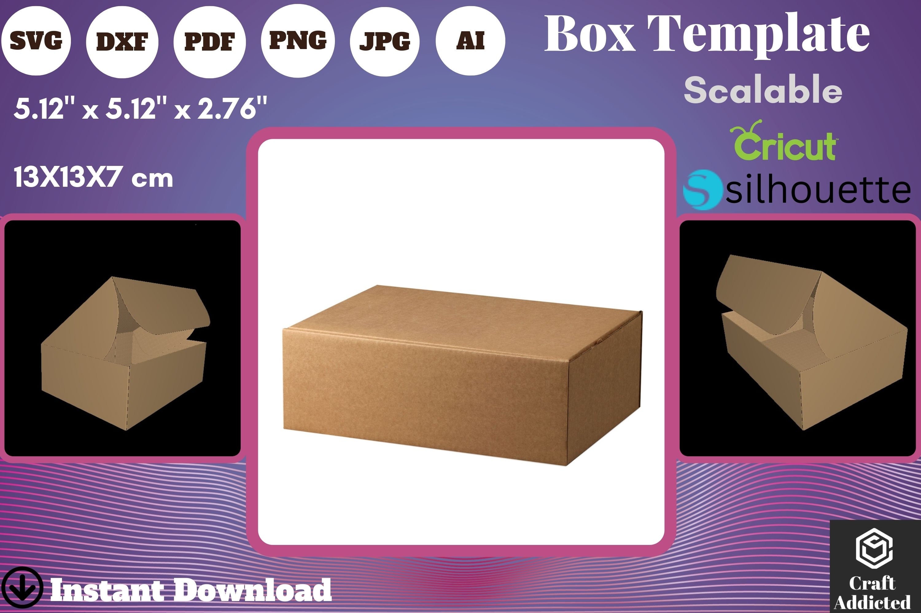 Gift Box Template SVG Box DXF Packaging Box SVG Box Vector - Etsy UK