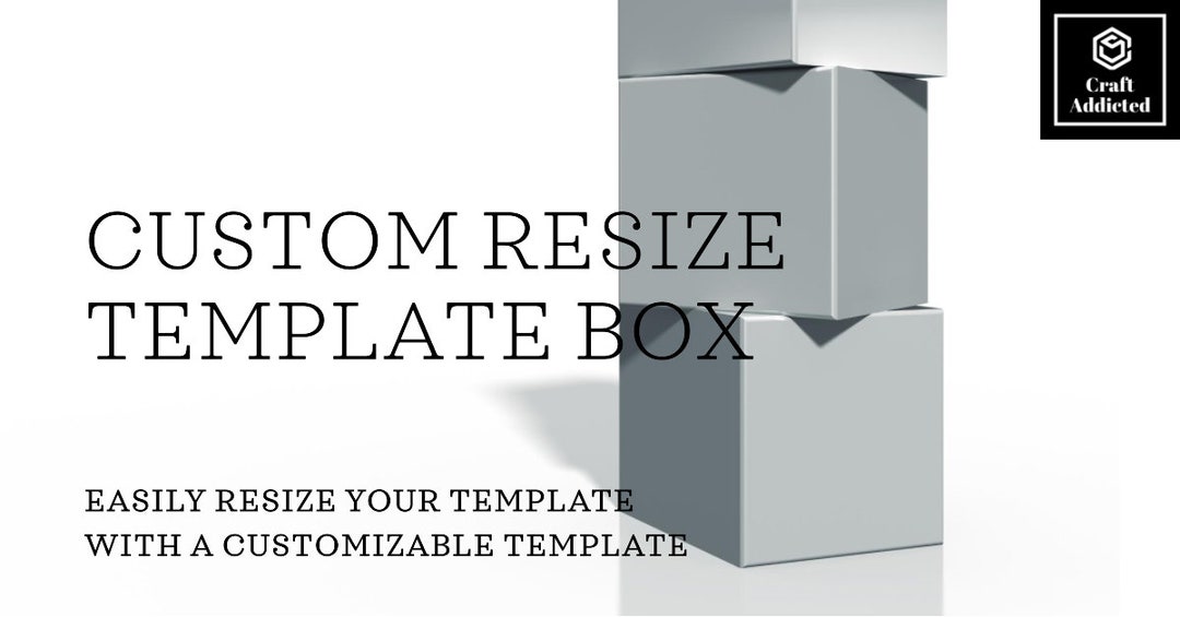 Personalized Resize Template Box, Customizable DIY Crafting Supplies - Etsy