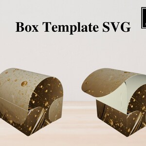 Curved Top Gift Box Template SVG, DIY Box Design, Customizable Gift Box ...