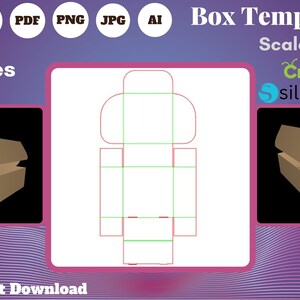 11 Gift Box Template SVG Box DXF Packaging Box SVG Box - Etsy