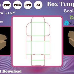 Gift Box Template SVG Box DXF Packaging Box SVG Box Vector - Etsy