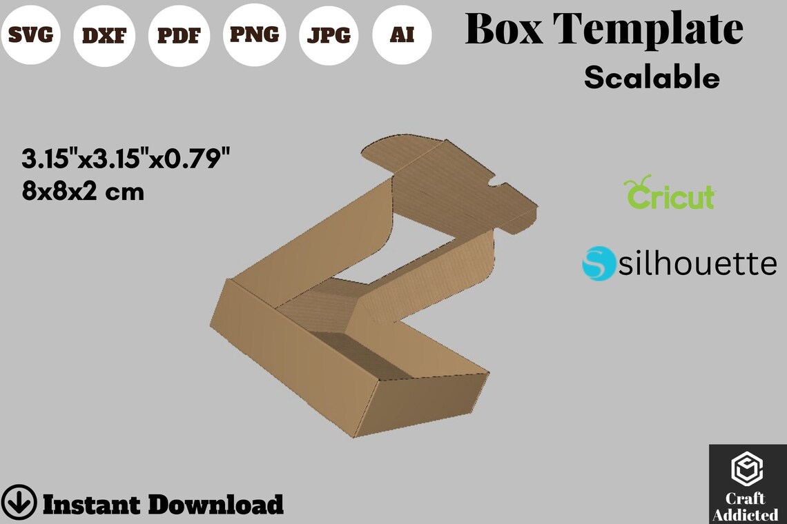 Gift Box Template With Window SVG Box DXF Packaging Box SVG - Etsy