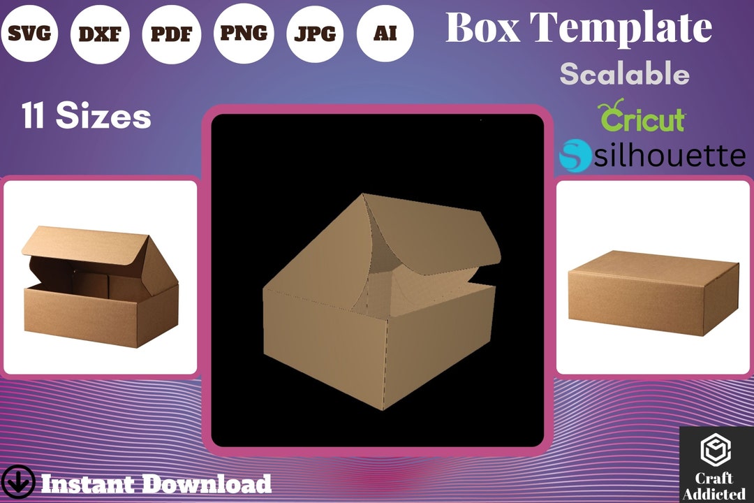 11 Gift Box Template SVG Box DXF Packaging Box SVG Box - Etsy