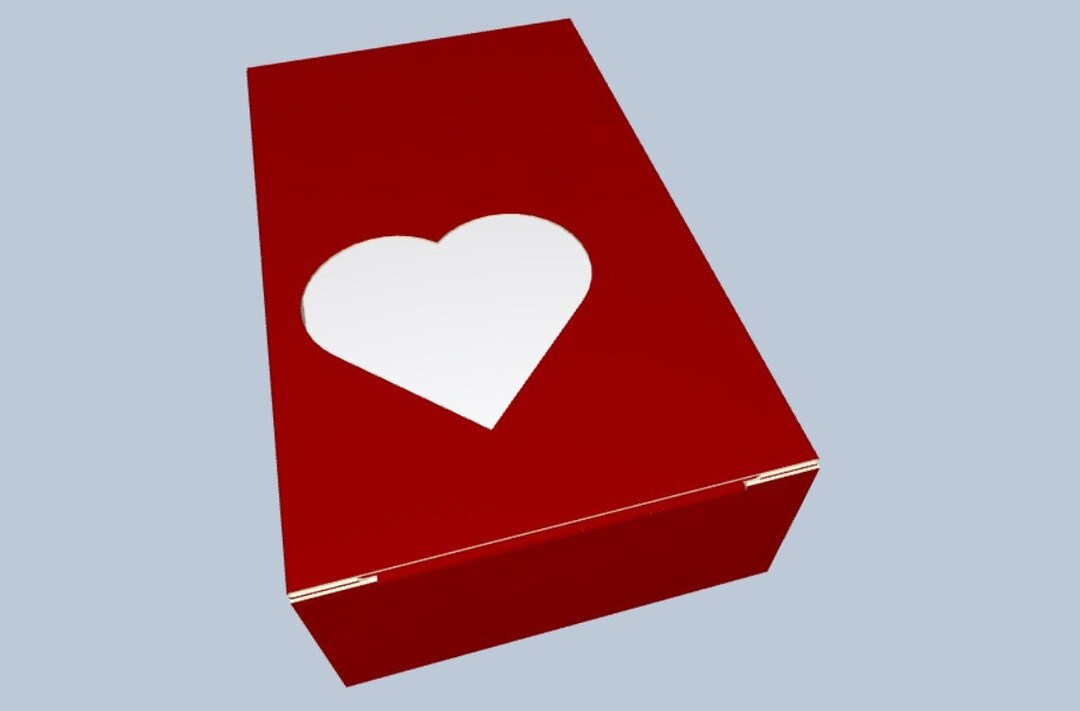 Heart Template Box, A4 Template, Valentine's Day Box, Instant Download ...
