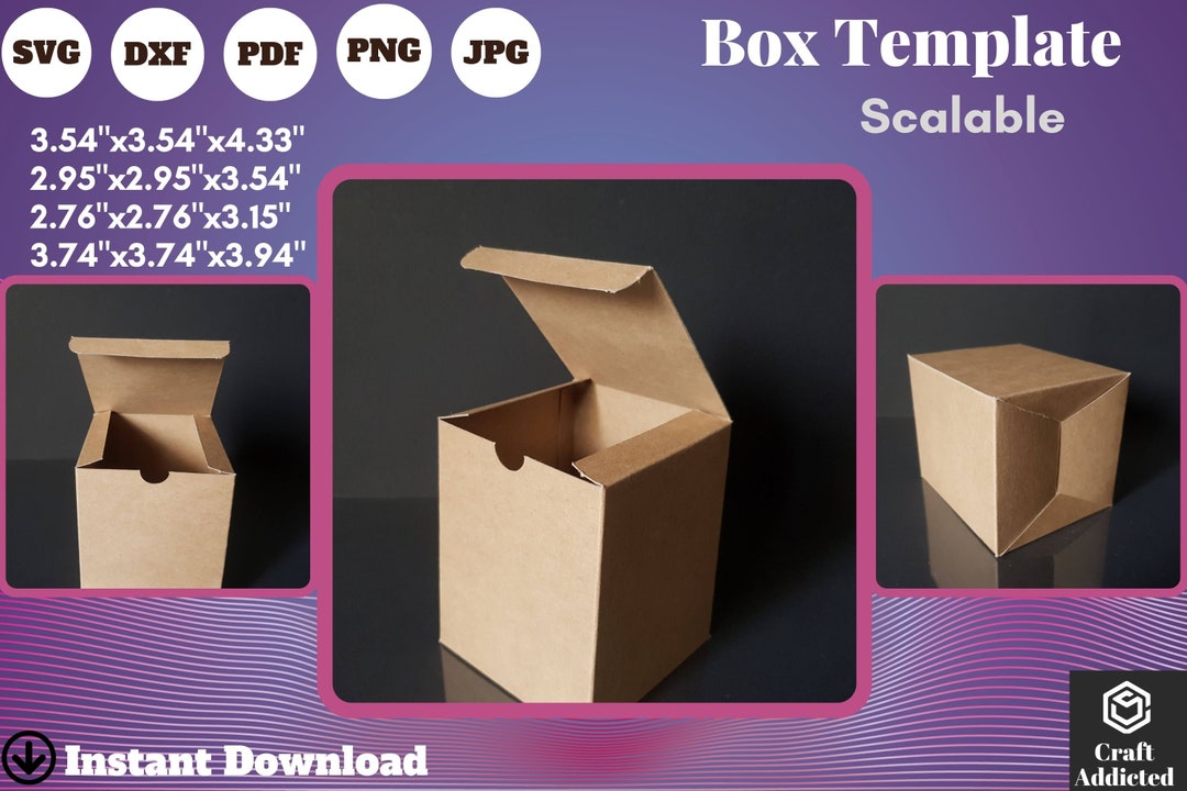 4 Size Candle Box Templates, Gift Box, Favor Box, Toy Box, Chocolate ...