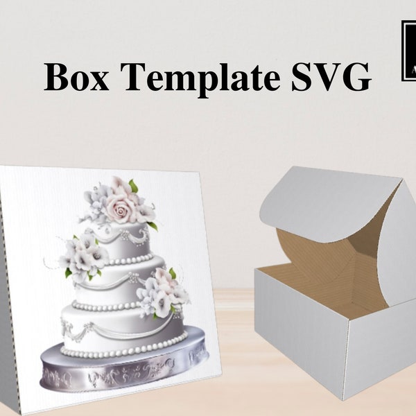 Cake Box Svg - Etsy