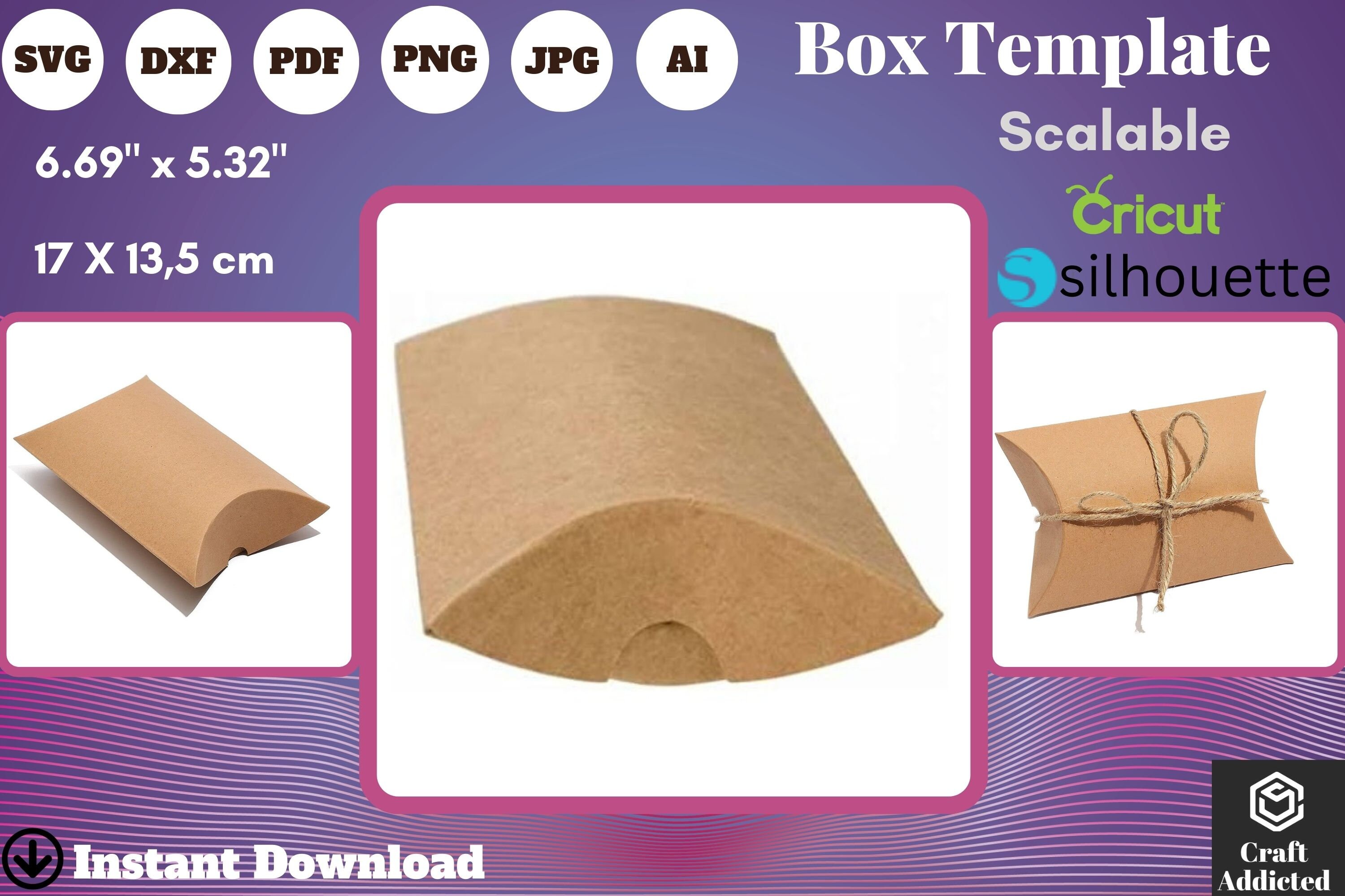 Pillow Box Template SVG Gift Box SVG Party Favor Box - Etsy Australia