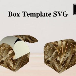 Curved Top Gift Box Template SVG, DIY Box Design, Customizable Gift Box ...