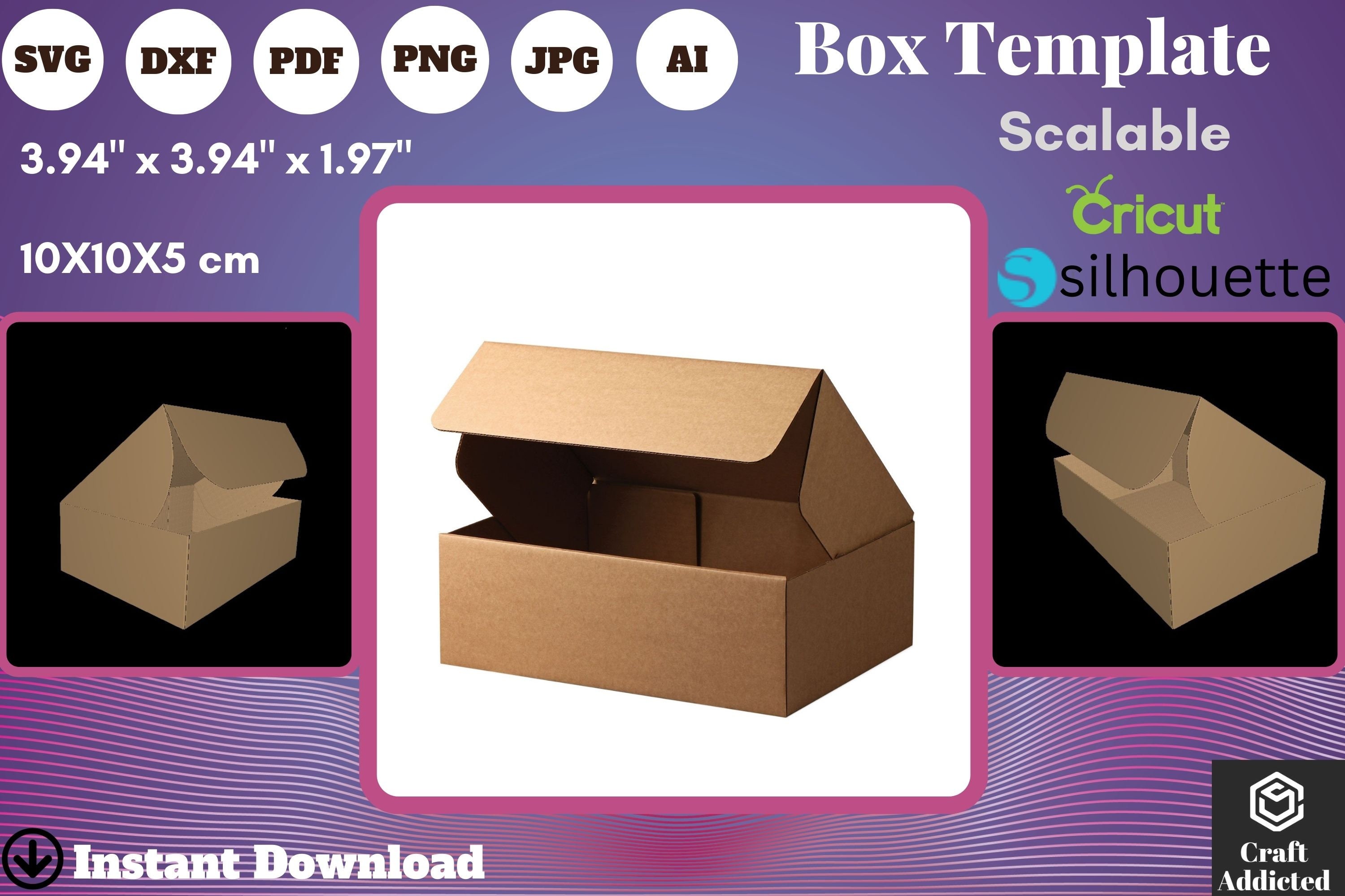 Gift Box Template SVG Box DXF Packaging Box SVG Box Vector - Etsy Australia