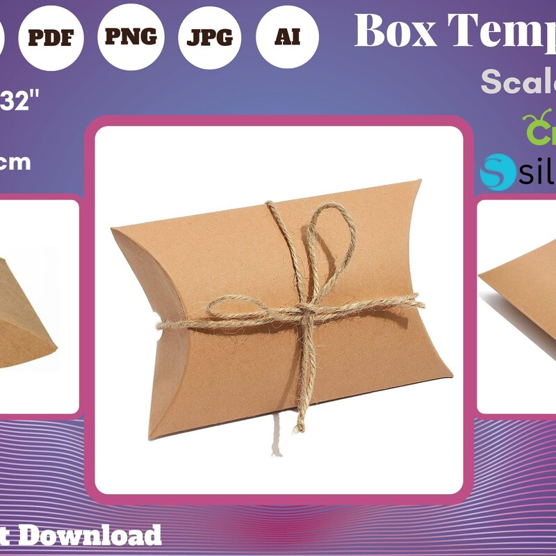 Christmas Pillow Box Svg - Etsy