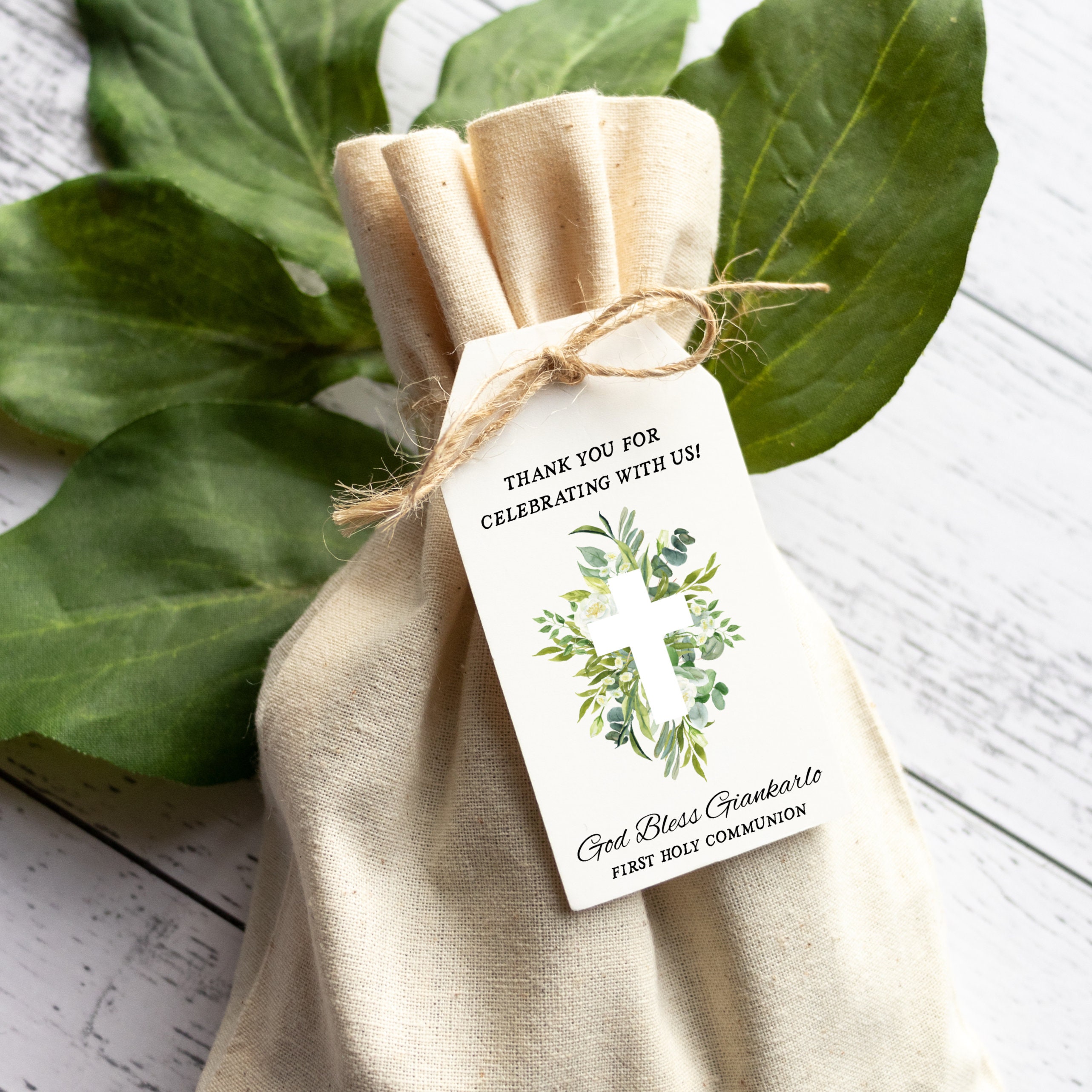 First Holy Communion PRINTED Gift Tag Personalized Party Favor Tag ...