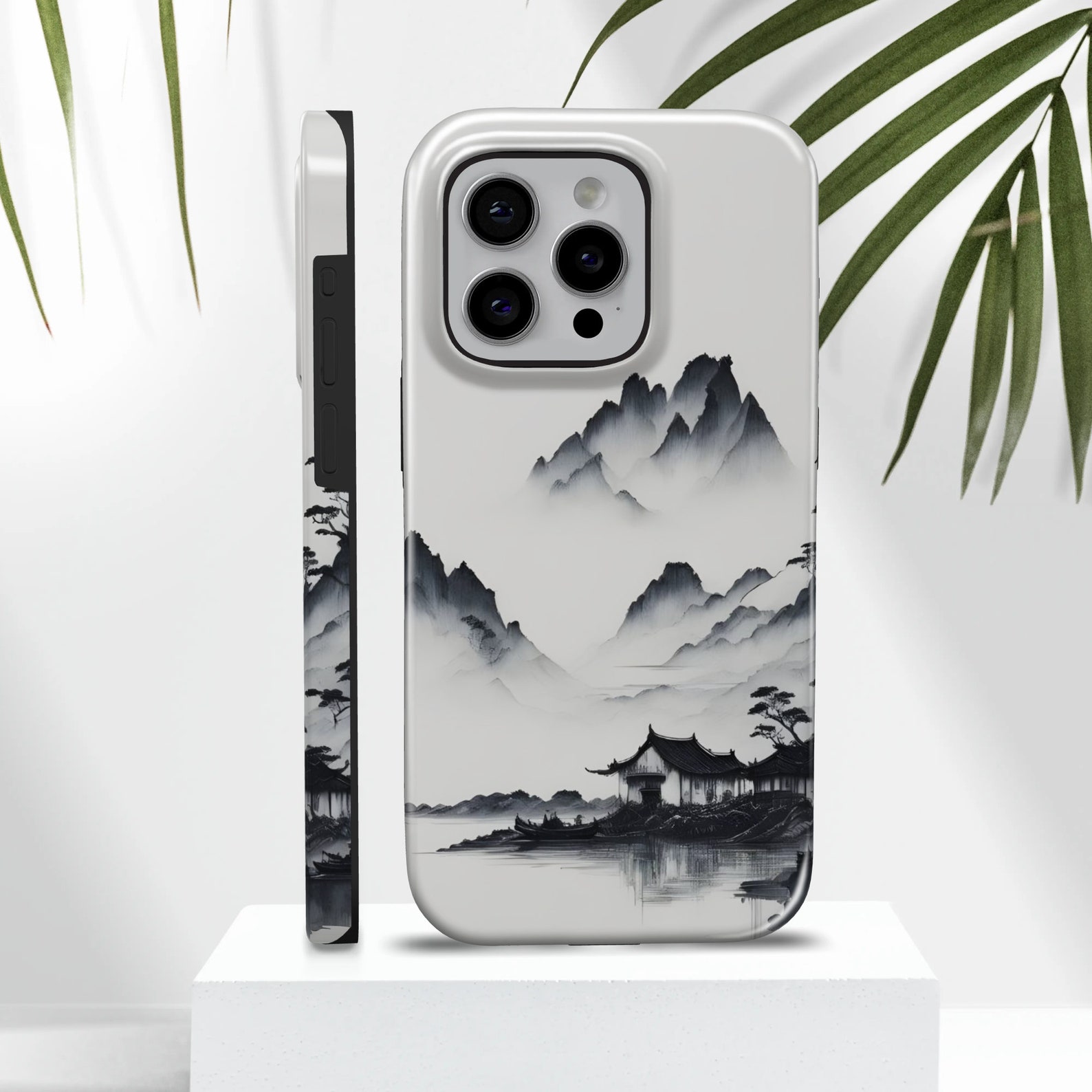 Japanese Mountain Phone Case Sakura Cover for iPhone 15pro, 14, 13, 12 ...