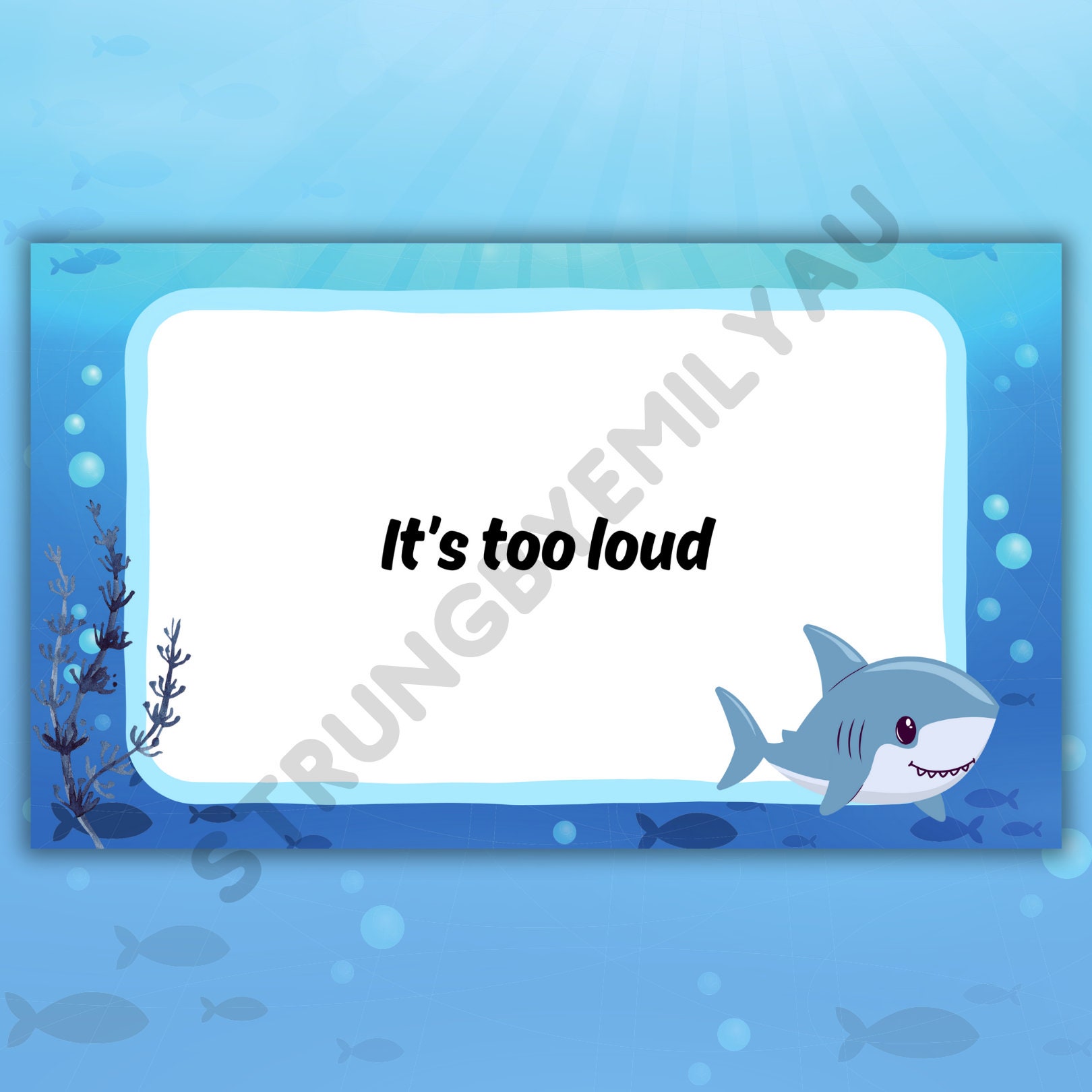 Blue Shark Everyday Communication Cards, Non Verbal Autism Printable ...