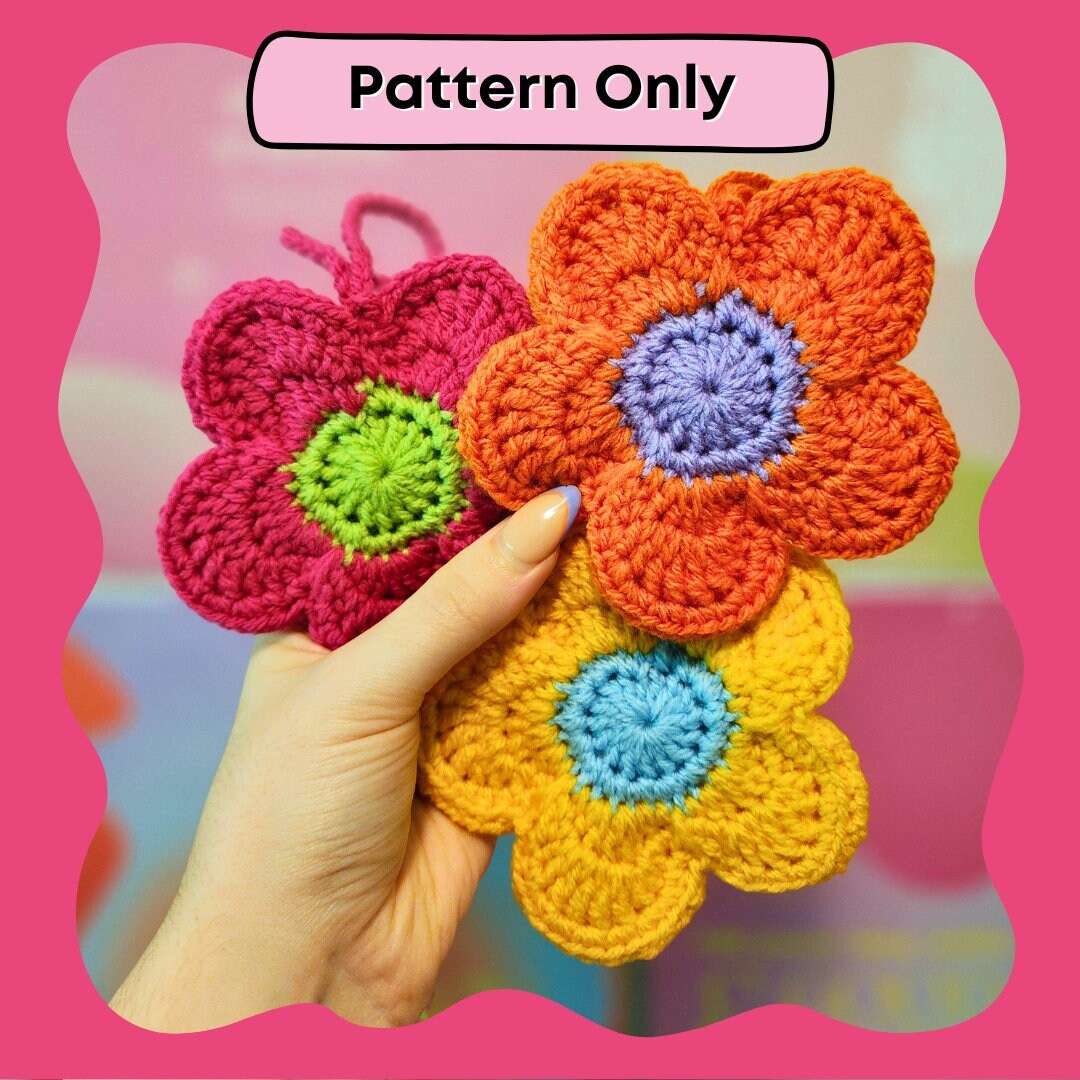 PATTERN ONLY, Crochet Flower Pouch Pattern, Mini Flower Coin Purse ...