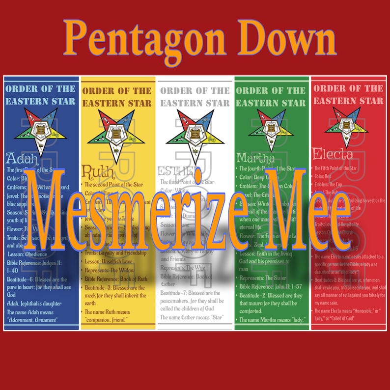 Order of Eastern Star Bookmarks: OES Ritual Study Guide - Etsy