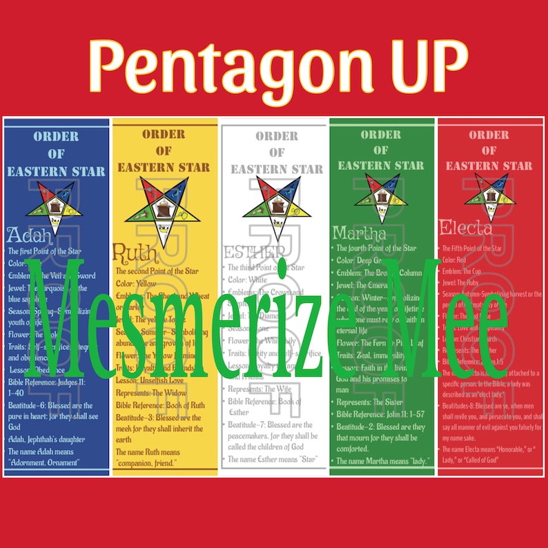 Order of Eastern Star Bookmarks: OES Ritual Study Guide - Etsy