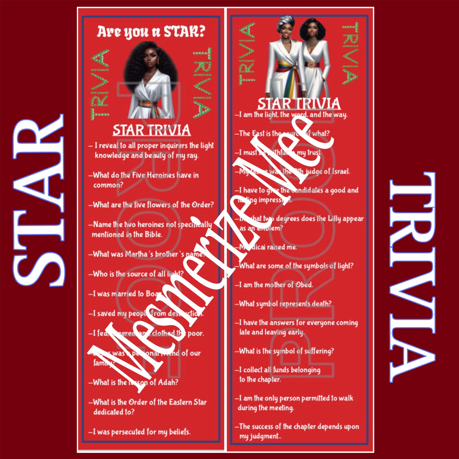 Order of Eastern Star Bookmarks: OES Ritual Study Guide - Etsy