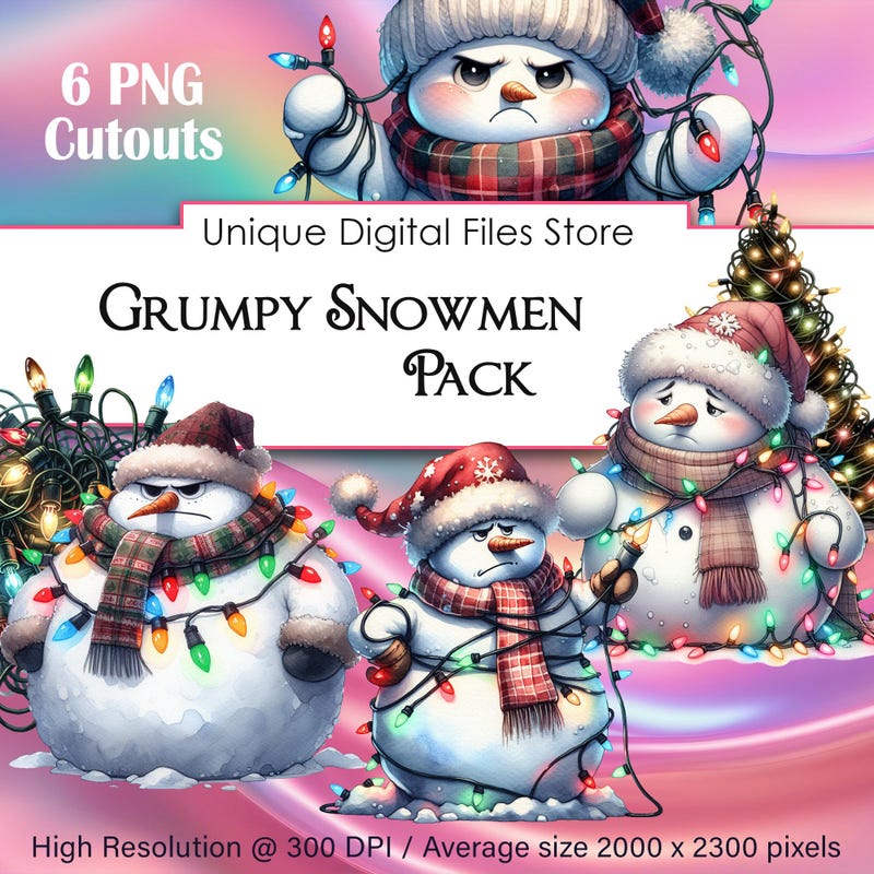 Snowmen Clip Art - Etsy