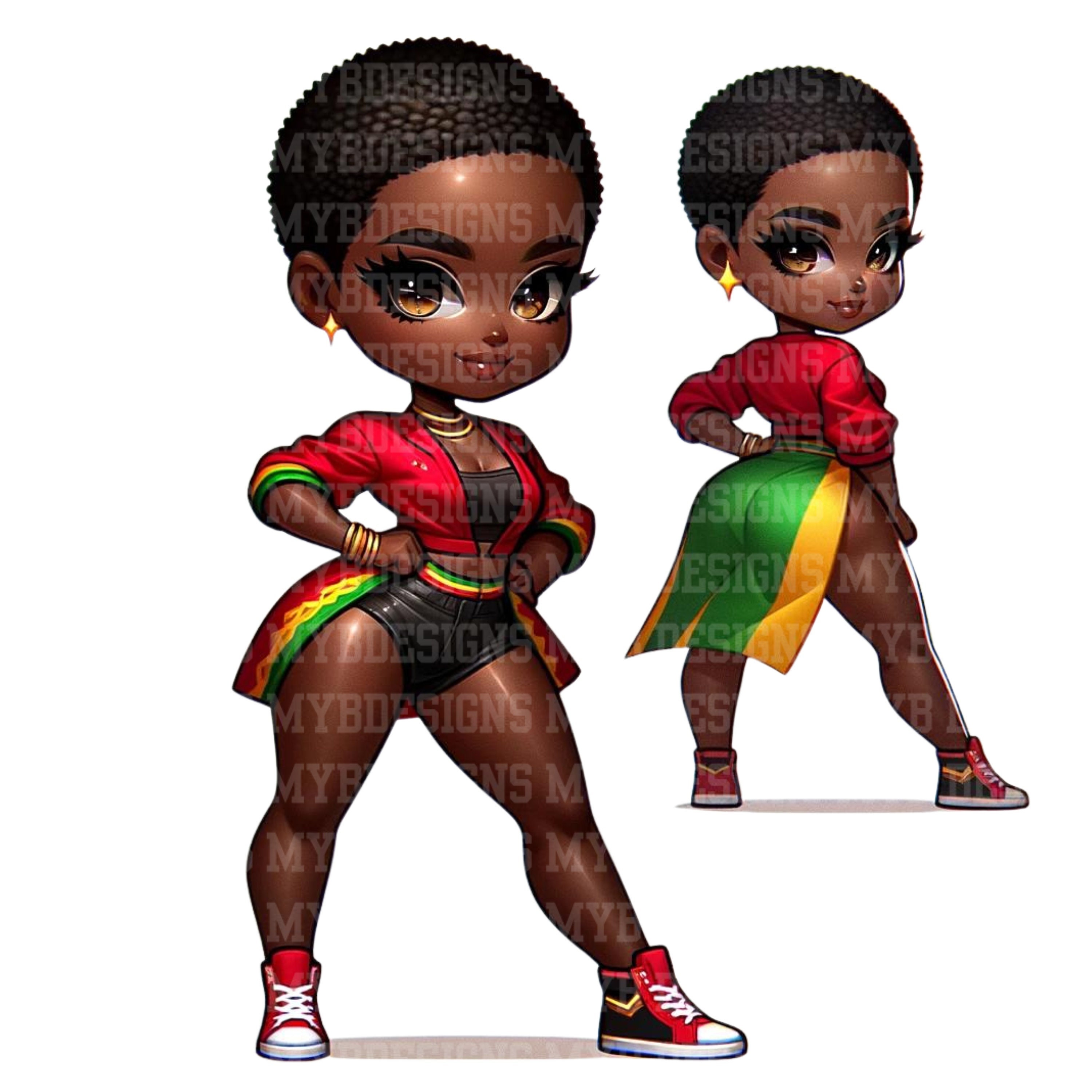 Afro Chic Art - Melanin Rich, Urban Style Digital Avatar With Natural ...