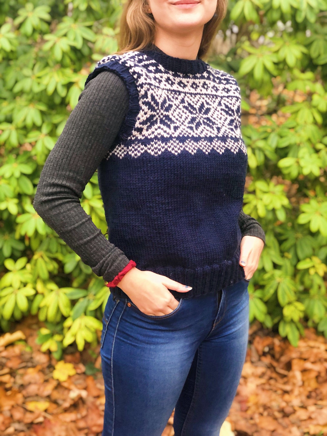 Knit Vest Pattern, Knitted Sewater Vest Pattern, Knitting Pattern ...